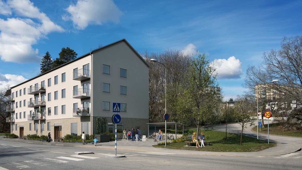 Stockholmshus i Farsta strand